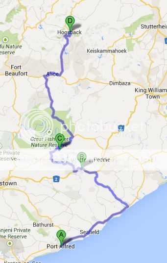 Road Trip March - JHB to Port Alfred - JHB